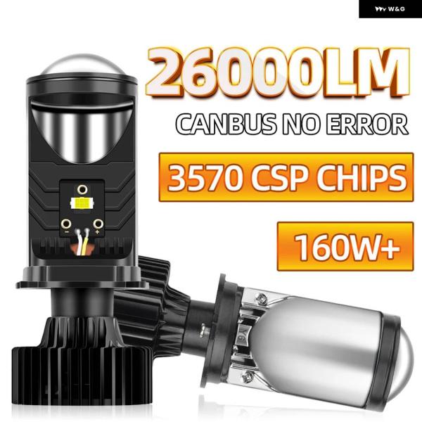 H4 車用LEDプロジェクターレンズ ライト 6000K 白色光 フォグランプ 26000LM CSPチップ 200W 2個 カスタム パーツ アクセサリーHigh-concerned chemical:NoneCar Brand:Univ...