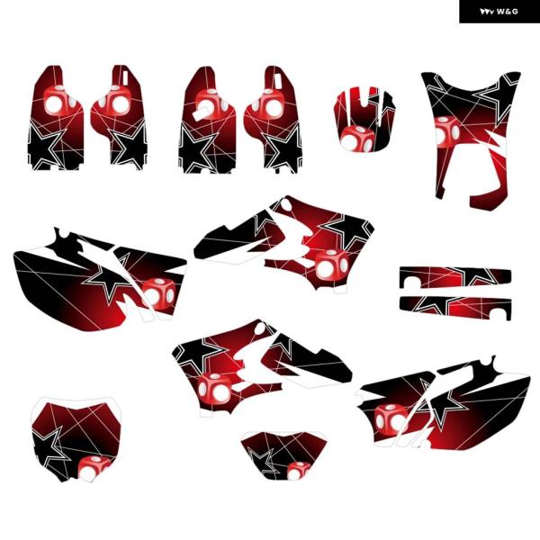 オフロードレーシング デカール キット ヤマハ WR250F WR450F 2005-2006 大胆な フルセット 防水 プロルック カスタム パーツ アクセサリーHigh-concerned chemical:NoneMaterial:P...