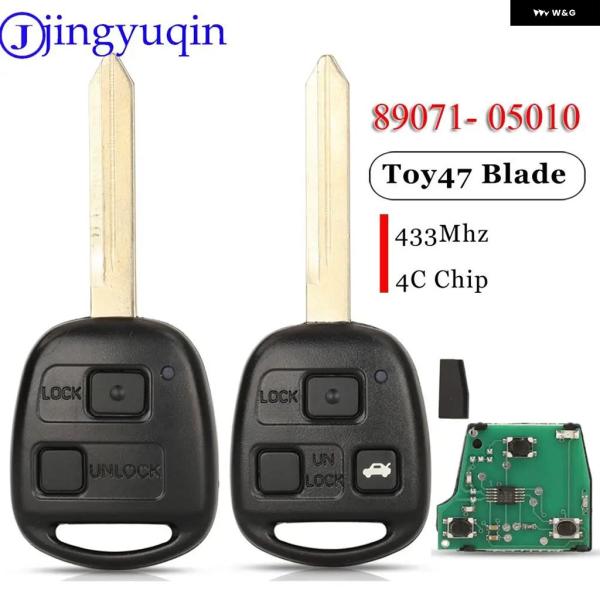 スマート リモコン カーキー 433MHZ 4C チップ トヨタ ヤリス アベンシス カローラ カリーナなど 部品ナンバー: 89071-05010 FOB TOY47 カスタム パーツ アクセサリーHigh-concerned chemi...