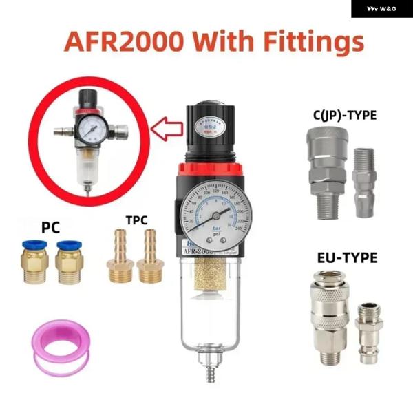 AFR2000 フィルター エアコン プレッサー水分分離器 圧力 油水分離器 ユニット カスタム パーツ アクセサリーHigh-concerned chemical:NoneMotivity Type:otherType:FilterMod...