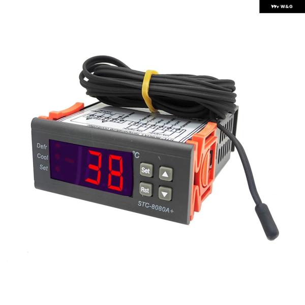 12-24V 110V 220V LED デジタルサーモスタット孵卵器温度 コントローラ ーセンサー魚類温度調節リレー冷却 STC-8080 カスタム パーツ アクセサリーBattery Included:NoHigh-concerned ...