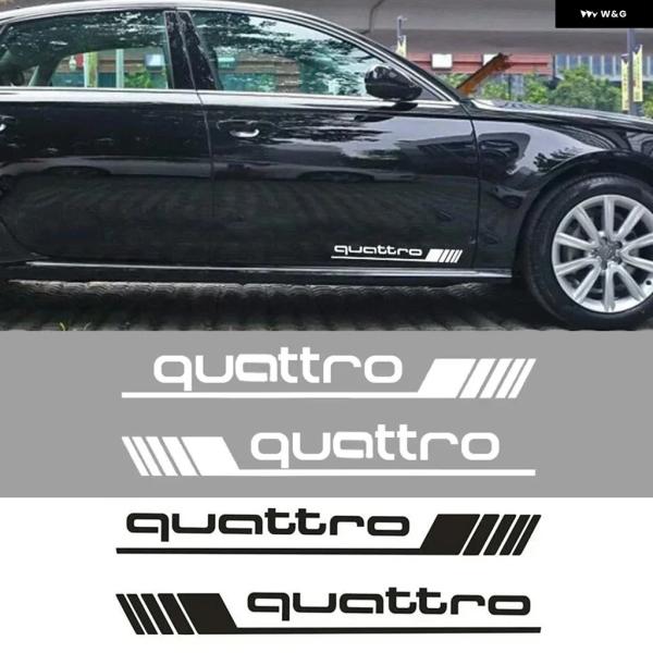 CAR GOODS FRANCAIS 防水 ステッカー アウディ QUATTRO A4L A5 A6L A7 A8L Q3 Q7 スタイリング サイドドア デカール カー ステッカー カスタム パーツ アクセサリーHigh-concerne...