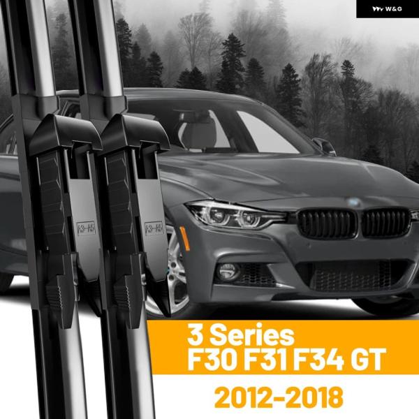 BMW 3 シリーズ F30 F31 F34 フロント ワイパー ブレード 2012-2018 2013 - 16 フロントスクリーン フロントガラス ウィンドウ 24インチ + 19インチ カスタム パーツ アクセサリーHigh-conc...