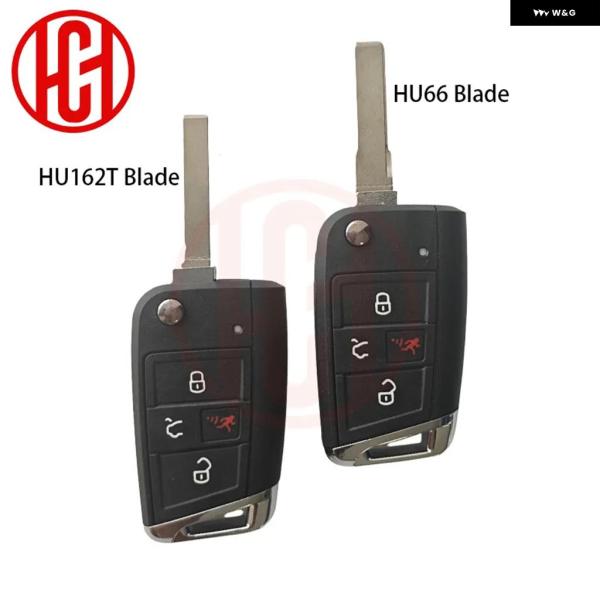 1個 4ボタン MQB キーシェル MQB48 リモートケース ゴルフ MK7 ティグアン GTI フリップ 折りたたみ 式リモートケース カーキーシェル カスタム パーツ アクセサリーHigh-concerned chemical:Non...