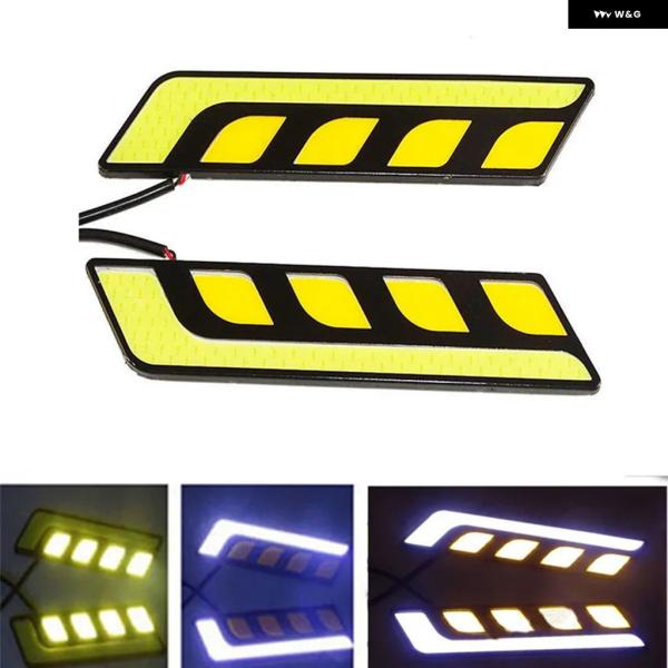 2個 デュアルカラー LED バルブ ホワイト アンバー 車用 COB デイタイム ランニングライト ウインカーライト DRL 防水 フォグランプ 12V ライト カスタム パーツ アクセサリーHigh-concerned chemical...