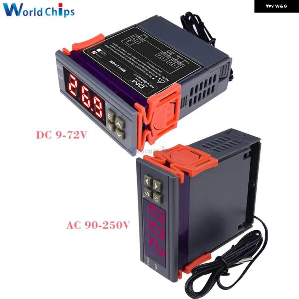 MH1210W AC 90-250V/DC 9V-72V 10A デジタル温度サーモスタットレギュレーター コントローラ ー 加熱冷却 制御 NTC センサー 24V 48V カスタム パーツ アクセサリーHigh-concerned ch...