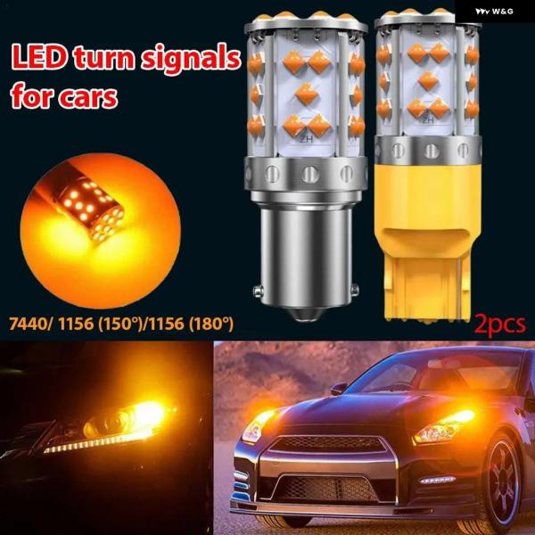 1156 BAU15S PY21W 7507 LED バルブ 車用ウィンカーライト オレンジ アンバー T20 7440 WY21W P21W BA15S バックランプ 2個 カスタム パーツ アクセサリーHigh-concerned ch...