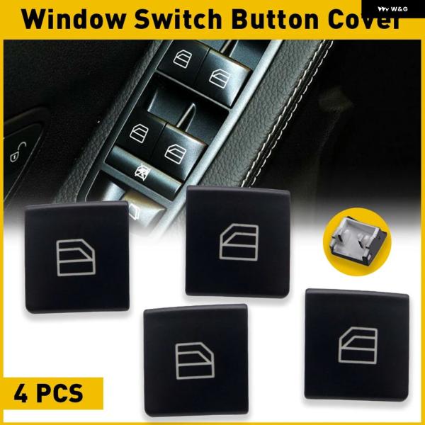 4個 セット ウィンドウスイッチ ボタン カバー キャップ メルセデス ベンツ W204 W212 W463 W166 X166 A クラス W176 CLA クーペ C117 X204 カスタム パーツ アクセサリーHigh-concer...