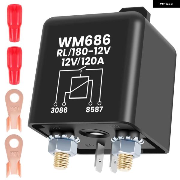 リレースイッチ 12V 120A 高電流スターターリレー 高出力オン/オフ 導電性 連続デューティリレーカー カスタム パーツ アクセサリーHigh-concerned chemical:NoneExternal Testing Certi...