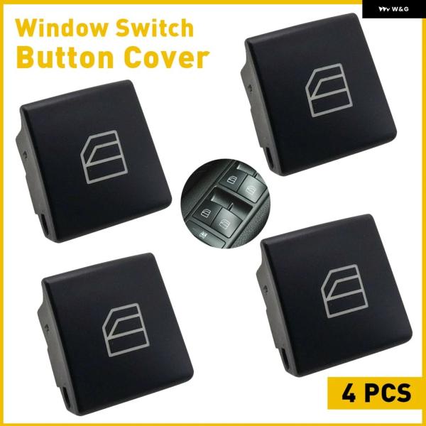 4個 セット ウィンドウスイッチ ボタン カバー キャップ メルセデス ベンツ W204 W212 W463 W166 X166 A クラス W176 W246 A207 GLE W166 カスタム パーツ アクセサリーHigh-conce...