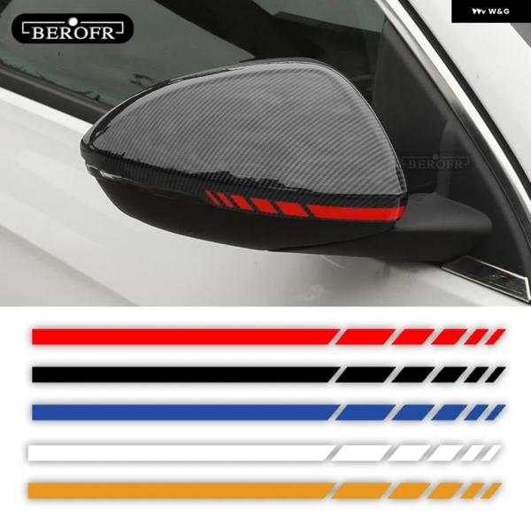 ステッカー 2 セット 4枚 トラック ストライプ サイドミラー デカール 車体用 /シルバー 20 * 0.7CM カスタム パーツ アクセサリーCategory:StickersType Of Sticker:Creative Stic...