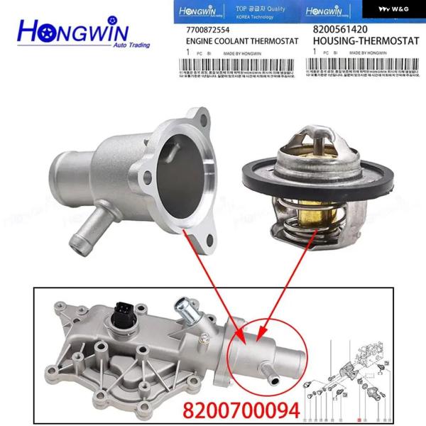 8200561420 8200557831 冷却水サーモスタット ハウジング DACIA LOGAN LS MCV KS SANDERO 1.4 1.6 / RENAULT CLIO II GRAND 7700872554 カスタム パーツ...