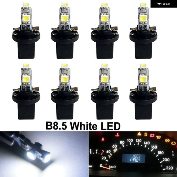 8個 T5 B8.5 B8.5D W1.2W W3WPC 74PC 37 LED バルブ 車内ライト ダッシュボード ウォーミング インジケーター ウェッジ計器ランプ 12V カスタム パーツ アクセサリーHigh-concerned ch...