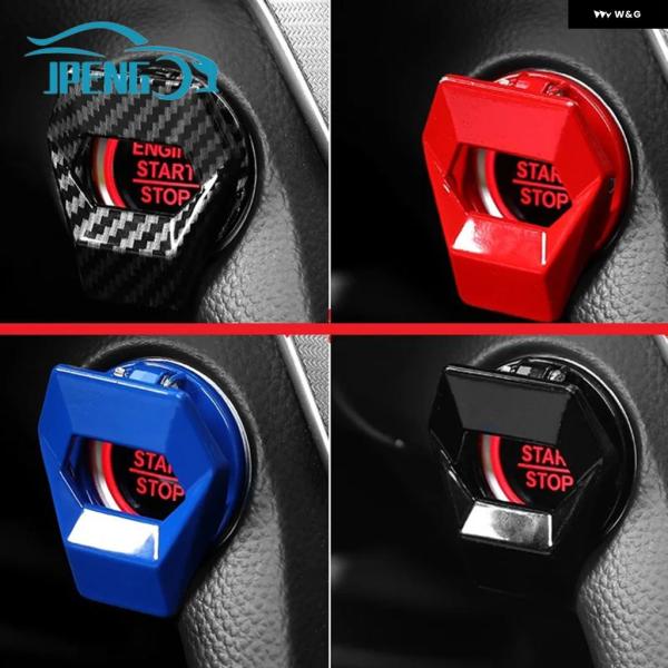 1個 車内用ワンキースタート イグニッション エンジン ストップ プッシュ スイッチ ボタン カバー 装飾 ステッカー カスタム パーツ アクセサリーHigh-concerned chemical:NoneSticker Placement...