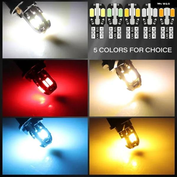 10個 W5W T10 LED バルブ CANBUS 5730 8SMD 12V 6000K 車用ウィンカーブレーキランプ トランク ボンネット 幅クリアランスライト カスタム パーツ アクセサリーHigh-concerned chemic...