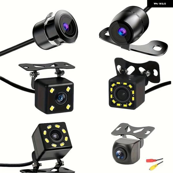 リアビュー カメラ パーキング支援バックアップ カメラ リバース カメラ RCA ケーブル 乗用車ピックアップ トラック SUV 車 カスタム パーツ アクセサリーGuiding Line:YesWire or Wireless:WireA...