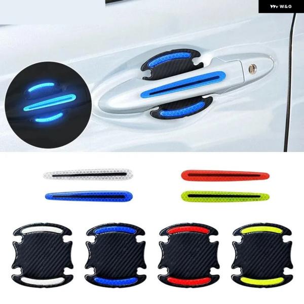 3D カーボン ドアハンドル ステッカー 8枚セット 傷防止 ステッカー 安全反射ストリップ ステッカー カスタム パーツ アクセサリーHigh-concerned chemical:NoneCategory:3DType Of Stick...
