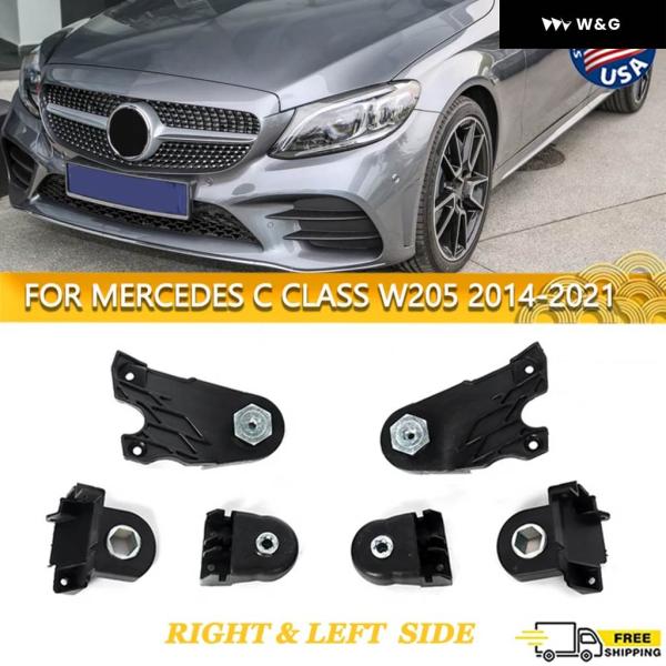 6個セット フロント ヘッドライト ヘッドランプ ブラケット タブ リペアキット メルセデス C クラス W205 2014-2021 C43 C63 C180 C200 C250 C300 C350 カスタムパーツ アクセサリー 交換用部...
