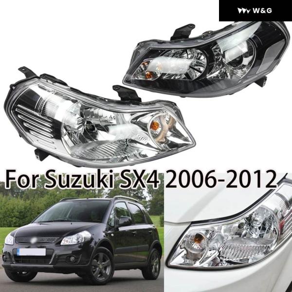 車フロント バンパー ヘッドライト ヘッドランプ スズキ SX4 2006-2012オートホワイトタイプブラックタイプフロントドライビング ヘッドライト カスタムパーツ アクセサリー 交換用部品Hign-concerned Chemical...