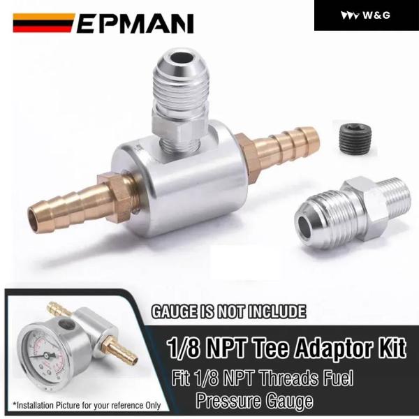 AN6 1/8 NPT 8MM 1/8 NPTフィッティング 1/8 NPTティー燃料圧力ゲージ アダプター キット 燃料噴射 システム EPAA01G68K カスタムパーツ アクセサリーHign-concerned Chemical:No...