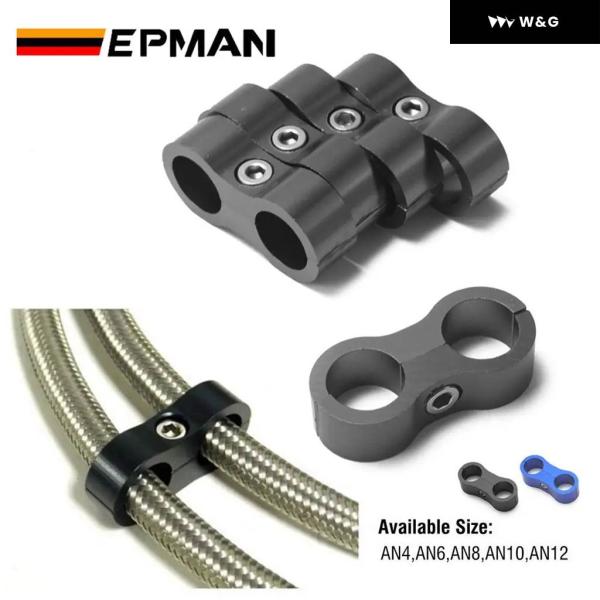 5個/パック ブルー ブラック 汎用 AN4 AN6 AN8 AN10 AN12 ビレット オイル/燃料/水ホース ターボセパレーター ディバイダー クランプ EPYGJ カスタムパーツ アクセサリーSpecial Features:Uni...