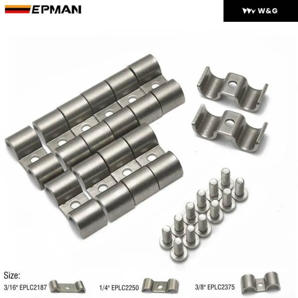 SS ダブル燃料ライン トランスクランプ 12個パック カスタム 燃料 エア 電気 ブレーキ ライン カスタムパーツ アクセサリーHign-concerned Chemical:NoneCountry/Region of Car Manuf...