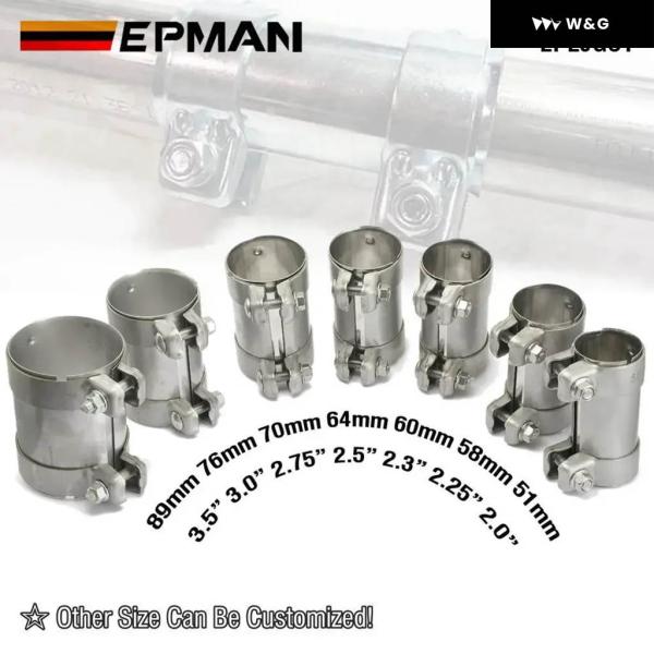 304 ステンレス マフラークランプ 排気バットジョイント パイプ クランプ 51MM 58MM 60MM 70MM 64MM 76MM 89MM EPLJGST カスタムパーツ アクセサリーHign-concerned Chemical:...