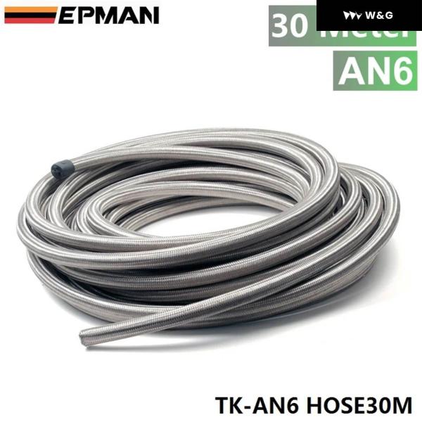 6 AN AN6 ID:8.73 編組 ステンレス ゴム燃料ライン オイルホース 30M 3.3FT TK-AN6 HOSE30M カスタムパーツ アクセサリーSpecial Features:UniversalItem Diameter:...