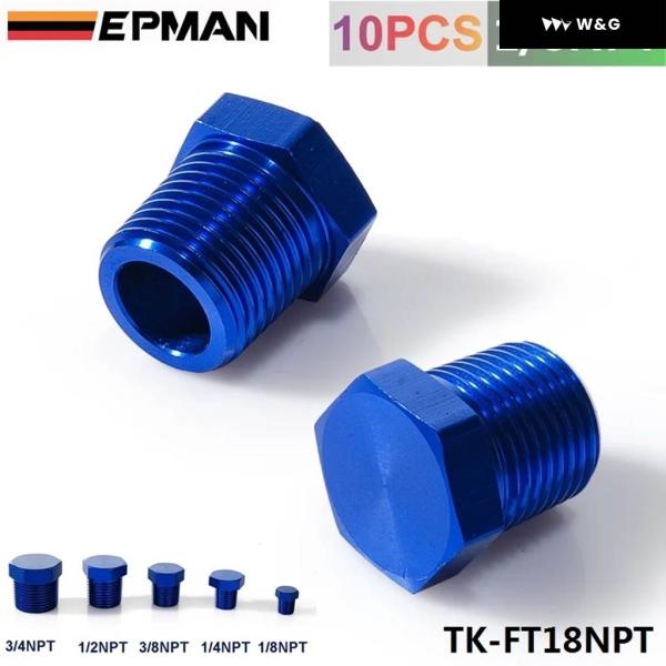 1/8インチNPTアルミ六角ヘッドオスポートプラグブロックオフフィッティング アダプター ブルーTK-FT18NPT カスタムパーツ アクセサリーSpecial Features:universalItem Diameter:00inchI...