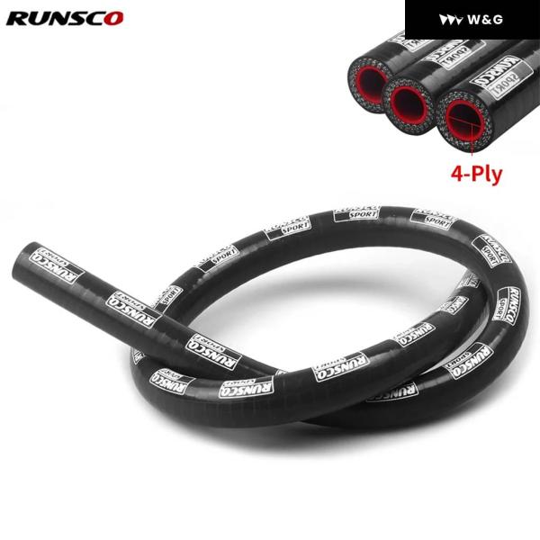 RUNSCO シリコンストレートホース ID 12MM/14MM/16MM/19MM ブラック クーラント インタークーラー ターボ チューブ エアインテーク配管 ウォーターホース パイプ 4プライ カスタムパーツ アクセサリーOther ...