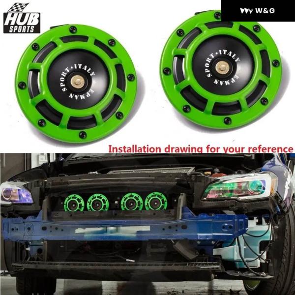 2個 超大音量ブラストトーン グリル マウント 12V 電動コンパクト電気自動車ホーンキット HU-HOM052 カスタムパーツ アクセサリーHign-concerned Chemical:NoneSpecial Features:Univ...