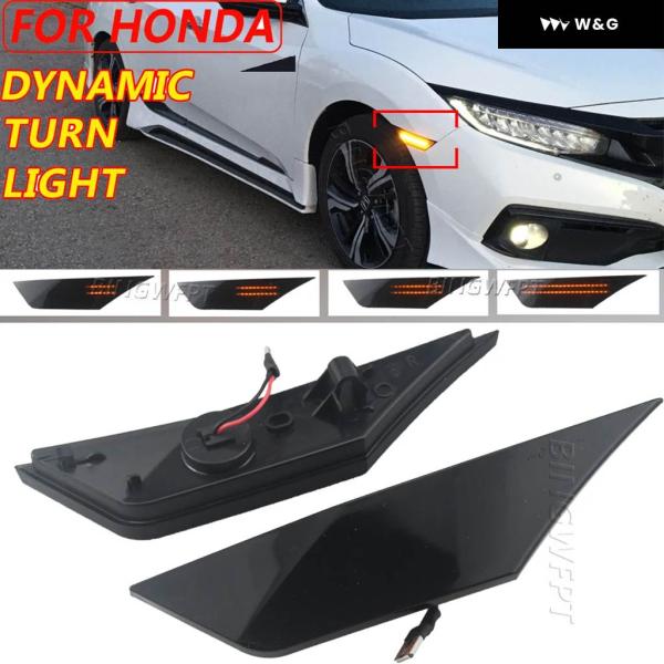 2個 ダイナミックサイド マーカーライト シーケンシャルランプ ウインカー ホンダ シビック 10TH ウィンカーライト 2016-20 カスタムパーツ アクセサリーHign-concerned Chemical:NoneSize:31mm...
