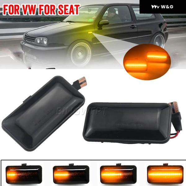 VW フォルクスワーゲン ゴルフ 3 MK3 1H1 1H5 1E7 パサート 35I ヴェント 1H2 1991-95 LED サイドマーカー ウィンカー シグナルランプ カスタムパーツ アクセサリーHign-concerned Chem...