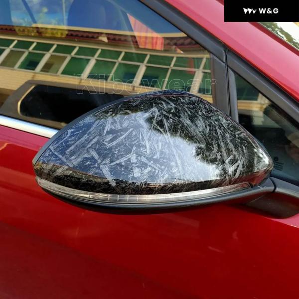 2個 カーボンサイドミラー カバー VW ゴルフ 7 MK7 7.5 GTD R GTI GTE VII キャップ E- ゴルフ スポーツバン 2013 2018 2019 交換用 カスタムパーツ アクセサリーHign-concerned ...