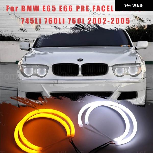 LEDコットンライト スイッチバック エンジェルアイリング DRLキット BMW E65 E66 プレフェイスリフト 745I 745LI 760LI 760I 2002-2005 カスタムパーツ アクセサリーHign-concerned ...
