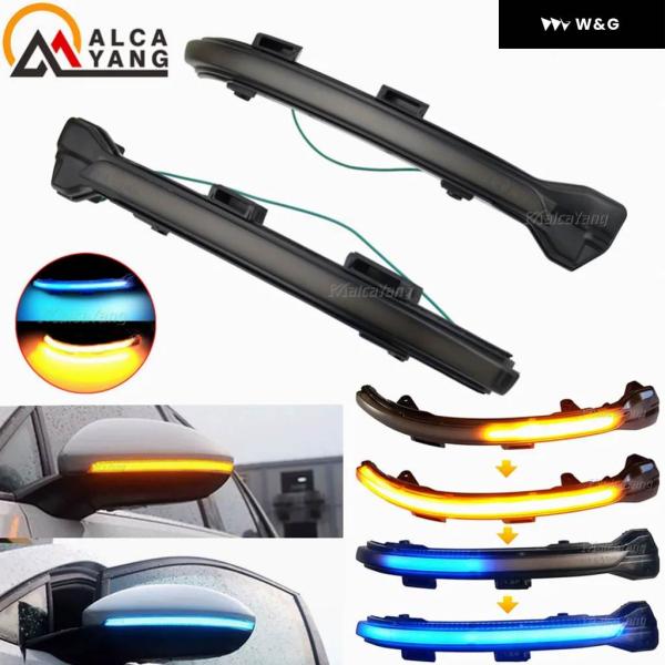 イエローブルー フォルクスワーゲン ゴルフ MK7 7 GTI R GTD ダイナミック ブリンカー LED ウィンカー RLINE ミラー ライト VW 2013 2015 2016 2018 カスタム パーツ アクセサリーHign-co...