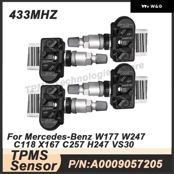 A0009057205 TPMS タイヤ エア圧 センサー メルセデス ベンツ W177 W247 C118 X167 H247 C257 VS30 433MHZ 1/4個 A0009054104 カスタム パーツ アクセサリーHign-c...