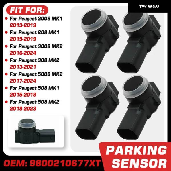 4PC パーキング ディスタンス コントロール センサー PDC 車 プジョー 2008 208 3008 308 5008 508 2015-2023 9800210677 9800210677XT 0263013216 カスタム パーツ...
