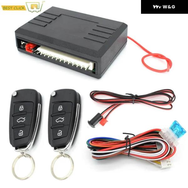汎用 カーリモートセントラルキット ドアロックロック車両キーレスエントリー システム 自動ドアアラームセキュリティ コントロール キーキー チェーン カスタム パーツ アクセサリーSpecial Features:Car Keyless E...