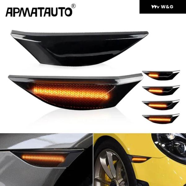2個 LED サイド マーカーライト 矢印 ウィンカー ブリンカー インジケーター ランプ 991 911 カレラ 982 981 ボクスター ケイマン 718 スパイダー カスタム パーツ アクセサリーHign-concerned Che...