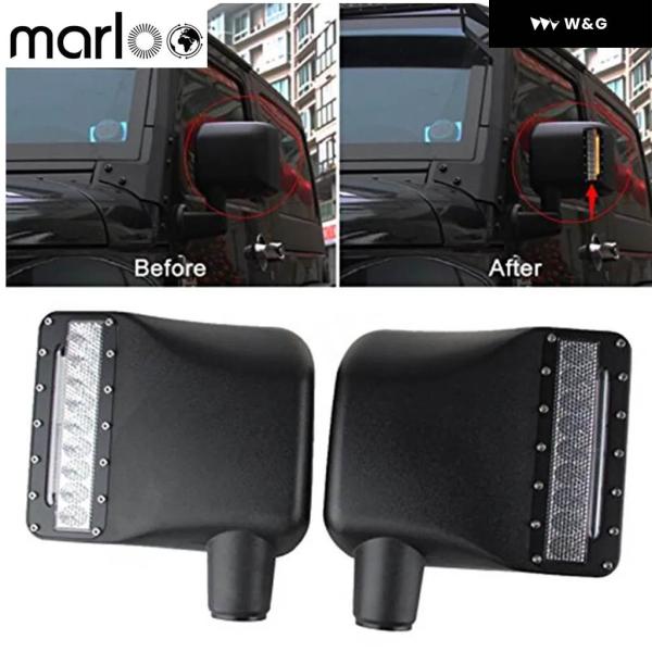 ラングラー サイドミラー ハウジング カバー LED DRL アンバー ウィンカーライト ジープ ラングラー JK 07-18 ルビコン スポーツ カスタム パーツ アクセサリーHign-concerned Chemical:NoneVol...