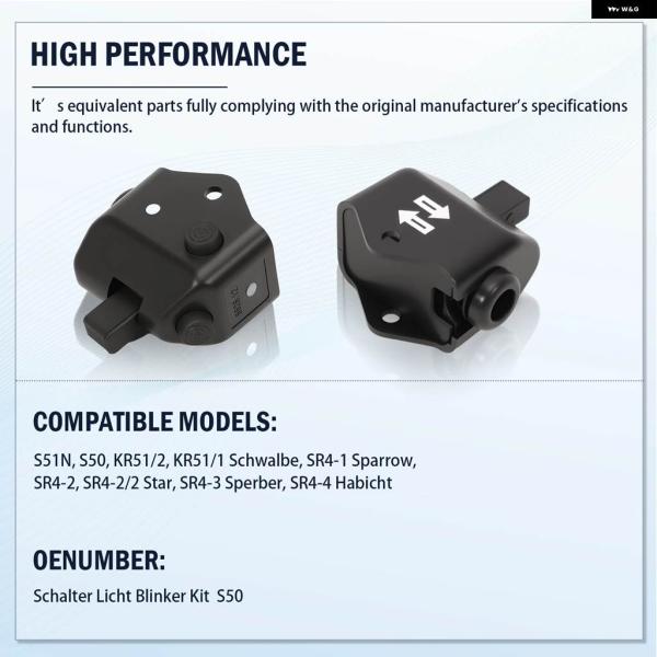 1ペア オートバイ フラッシュライトスイッチ SIMSON S50 S51 KR51 SCHWALBE STAR SPARROWHAWK HABICHT カスタム パーツ アクセサリーHigh-concerned chemical:None...