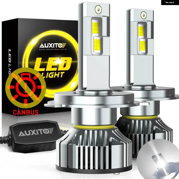 2個 CANBUS H4 H8 H11 9005 HB3 9006 HB4 9012 HIR2 H13 LED ヘッドライト ターボ 100W 30000LM 超高輝度 ホワイト 6500K ファン付き カスタム パーツ アクセサリーHig...