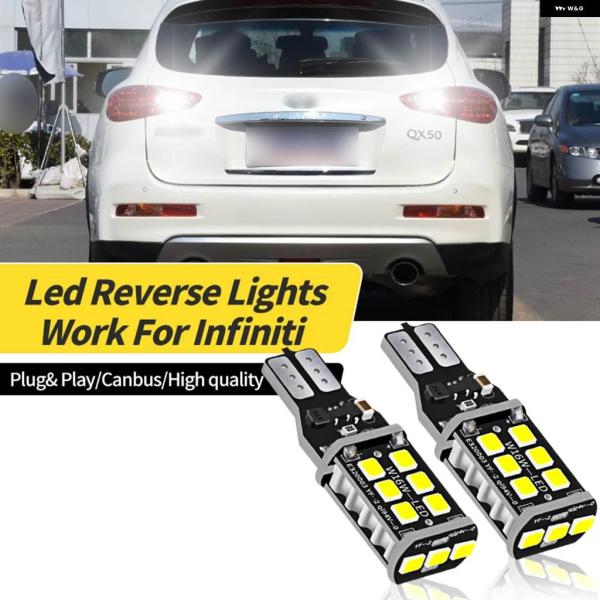 4/10X CANBUS T16 T15 921 W16W ホワイト LED 車用バックアップ リバースライト インフィニティ QX50/QX50/QX60/QX80/EX35/EX37/Q40/Q60/Q45/JX35/I35 カスタム ...