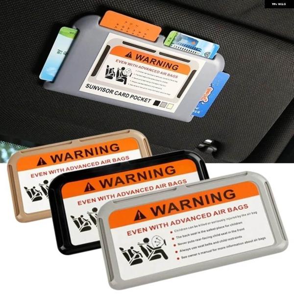 車用サンバイザー カード ホルダー パネル 貼り付け オーガナイザー 一時 パーキング 用 電話ナンバークリップ 車内 収納 カスタム パーツ アクセサリーHigh-concerned chemical:NoneType:Sunshade ...