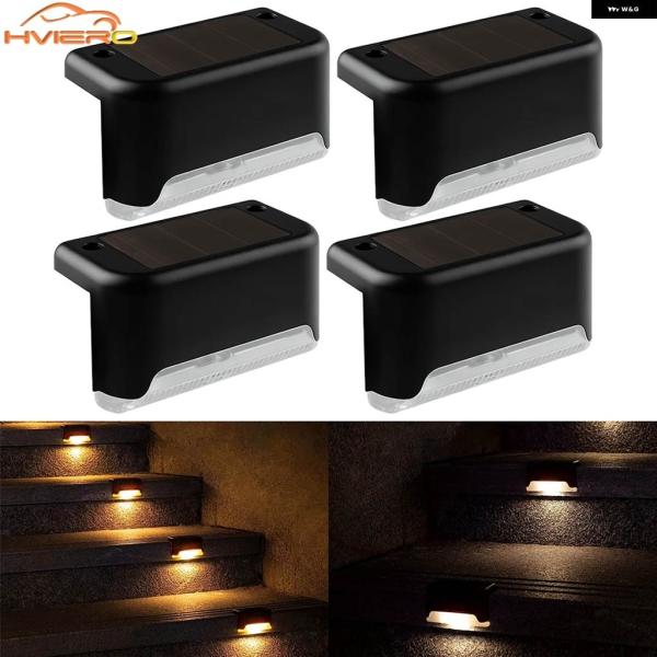 4個 ソーラーLED階段ウォールランプ 屋外 IP65 防水 中庭 庭 パティオ 階段 フェンス ガーデン 通路 ライト ナイトライト カスタム パーツ アクセサリーHigh-concerned chemical:NoneInstallat...