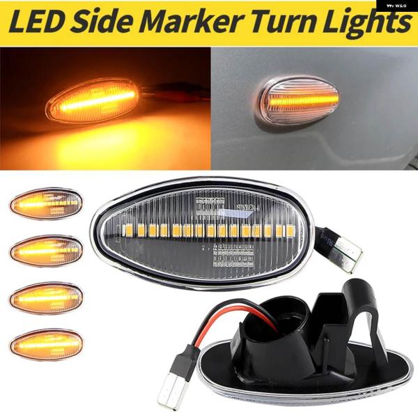 ダイナミック LED サイド マーカーライト ウィンカーランプ 三菱 アウトランダー ランサーエボリューション I-MIEV プジョー イオン シトロエン C-ZERO カスタム パーツ アクセサリーHigh-concerned chemi...