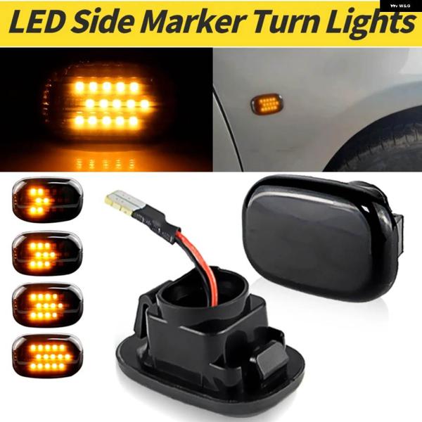 トヨタ ハイラックス サーフ イプサム ライトエース/タウンエース MR2 パセオ ピクニック ポルテ プレビア ターンランプ用 LED フェンダー サイドマーカー ウインカー ライト 2個 カスタム パーツ アクセサリーHigh-conc...
