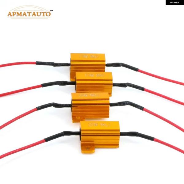 4個 25W ウィンカーライト DRL 負荷抵抗器 エラー 高速フラッシュ T20 7440 W21W WY21W 7443 W21/5W 3156 3157 1156 P21W BAU15S 1157 カスタム パーツ アクセサリーHig...