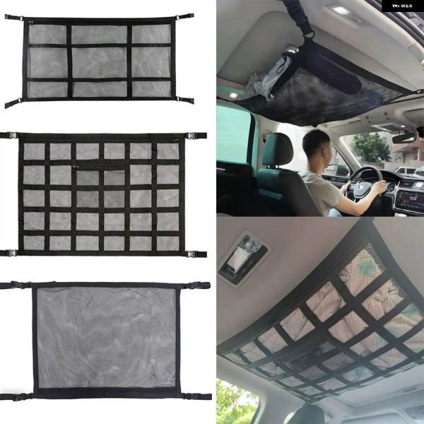 車用ルーフバッグ 内装カーゴネット 収納 バッグ 車用天井 収納 ネット キャンピングカー用ルーフカーゴネット メッシュ メッシュ 収納 バッグ カスタム パーツ アクセサリーHigh-concerned chemical:NoneType...